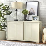 Sliding Wood Doors Stackable Storage Cabinet, Multiple Colors - Walmart.com