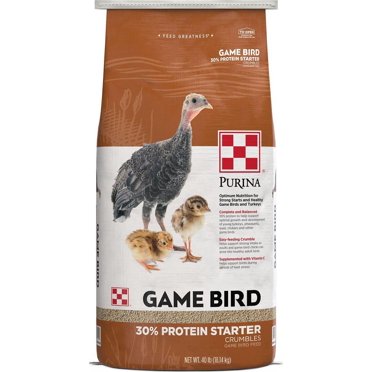Purina Adult Game Bird Layer Crumbles, Complete Chicken Feed, 40 lbs ...