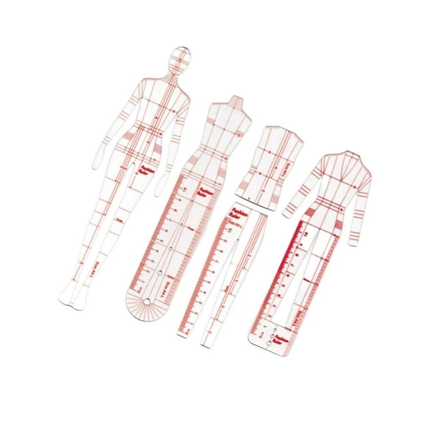 Letairis Fashion Drawing Ruler Set Figure Marking Tracing Tools ...