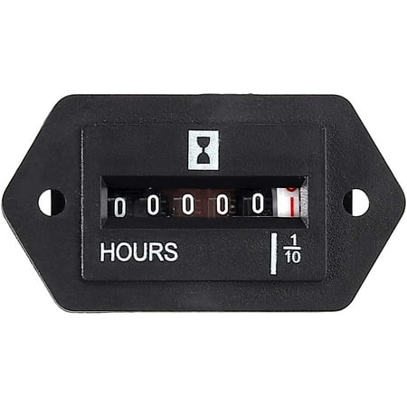 Bmatwk DC 10-80V Mechanical Rectangle Hour Meter Hourmeter Quartz Hour ...