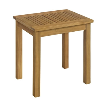 GDF Studio Karyme Outdoor Acacia Wood Folding Side Table, Teak ...