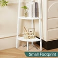 Yoobure 4-Tier Corner Bookshelf for Bedroom & Office, Open Display ...