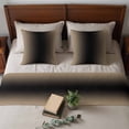 Bed Runner for Queen Size Bed, Beige Black Ombre 3 Pcs Bedding Runner ...