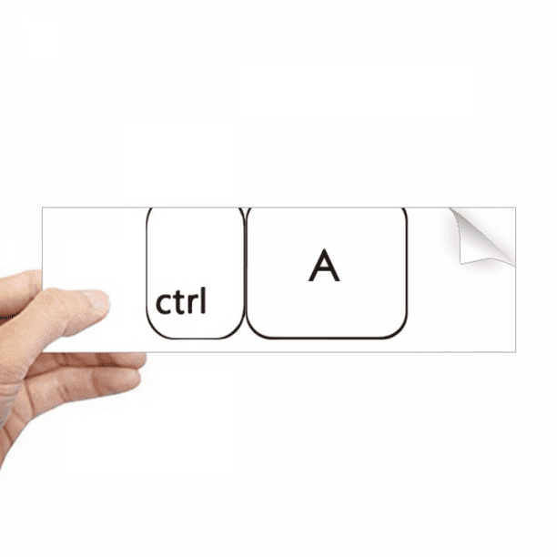 Keyboard Symbol ctrl A Rectangle Bumper Sticker Notebook Window Decal ...