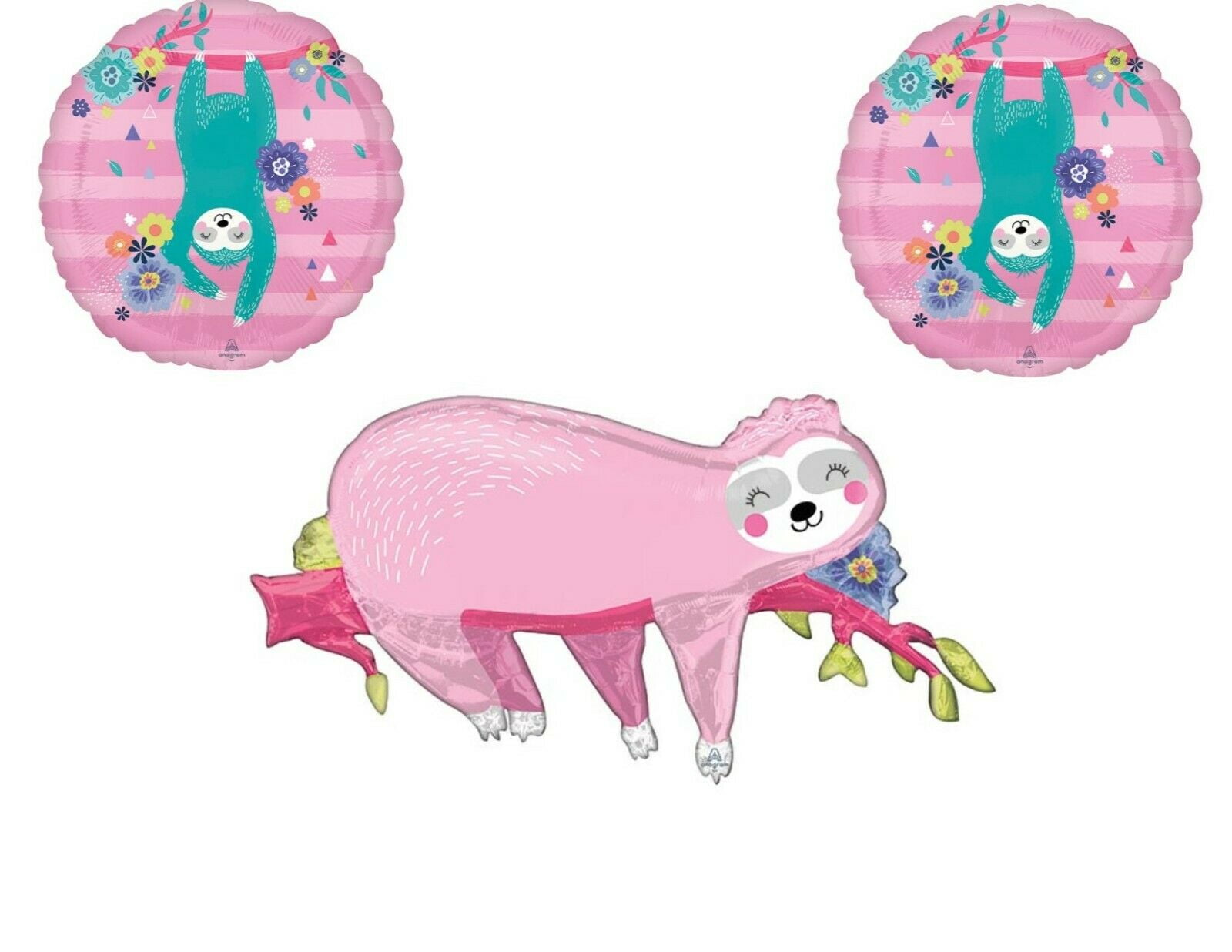 Sloth Balloons Birthday Baby Shower Graduation Zoo Jungle decorations ...