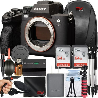 Sony a7 IV Mirrorless Camera Body NO Lens+ LED Always on Light + 128GB Memory, Filters, Case ...