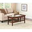 Winsome Wood Genoa Coffee Glass Top Table, Espresso Finish - Walmart.com
