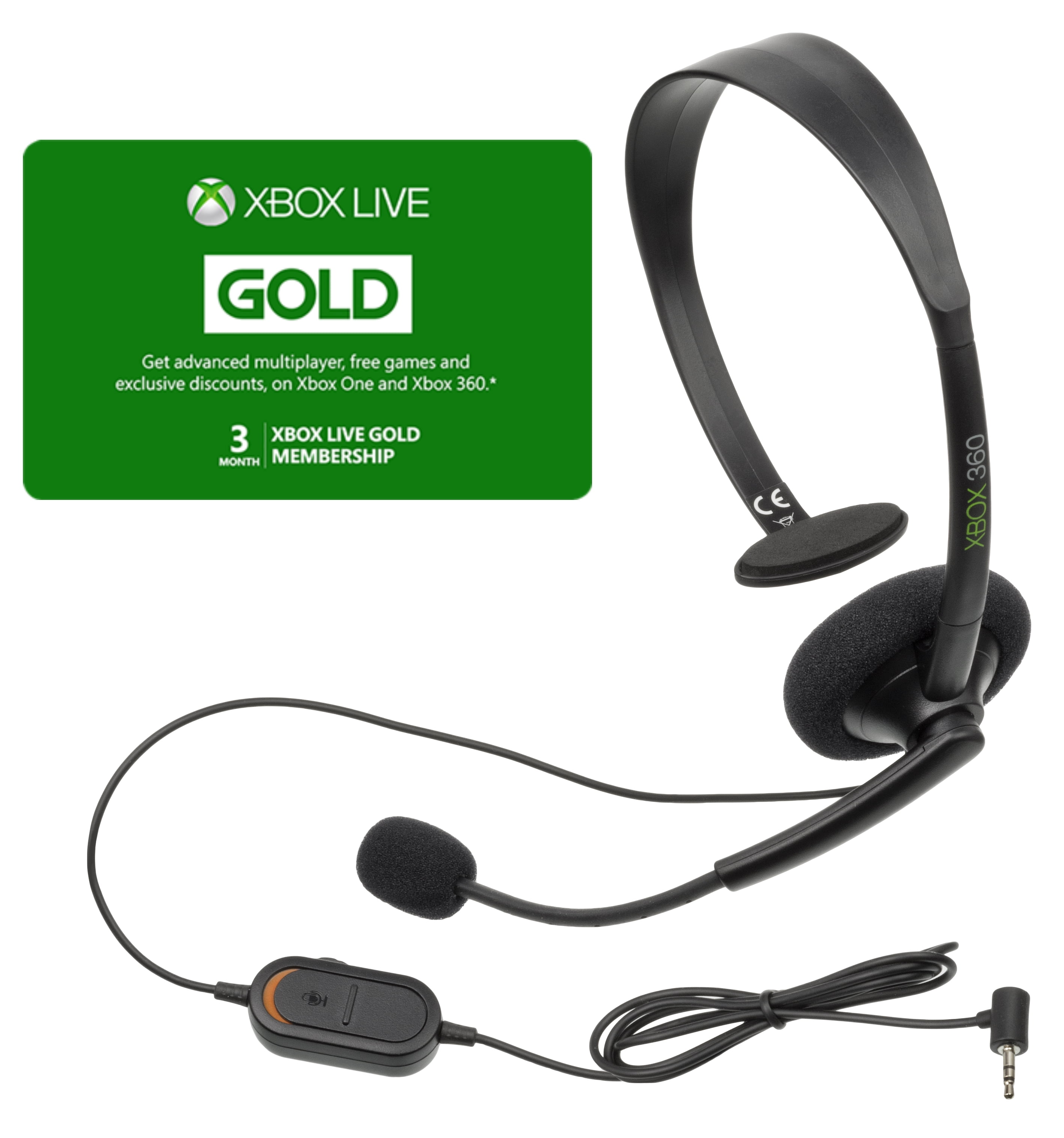 Microsoft Xbox Live 3 Month Gold Card & Xbox 360 Headset Bundle ... Microsoft Xbox Live 3 Month Gold Card & Xbox 360 Headset Bundle ...