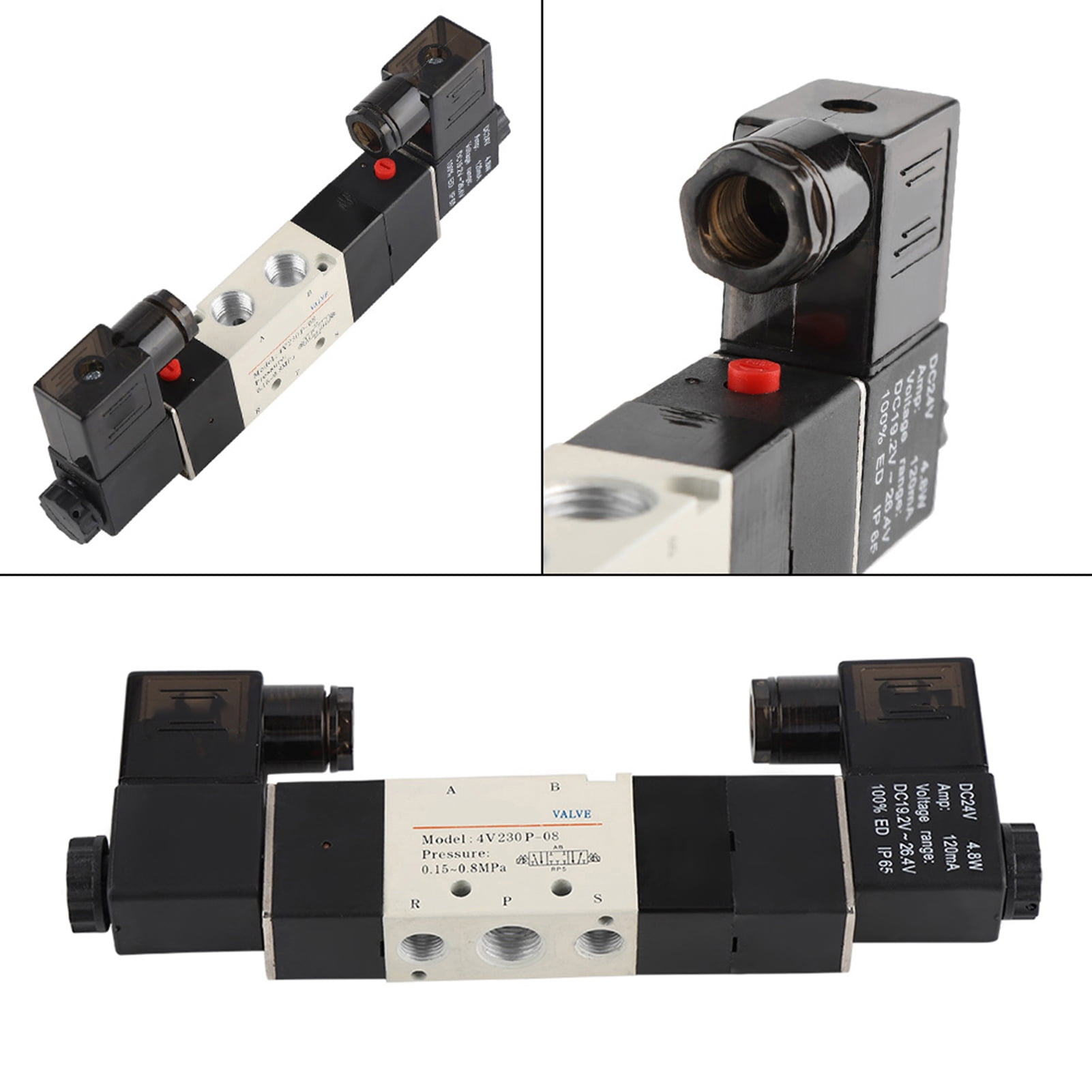 4.8W Sealing Solenoid Valve, DC 24V Electric Solenoid Valve, Sliding ...