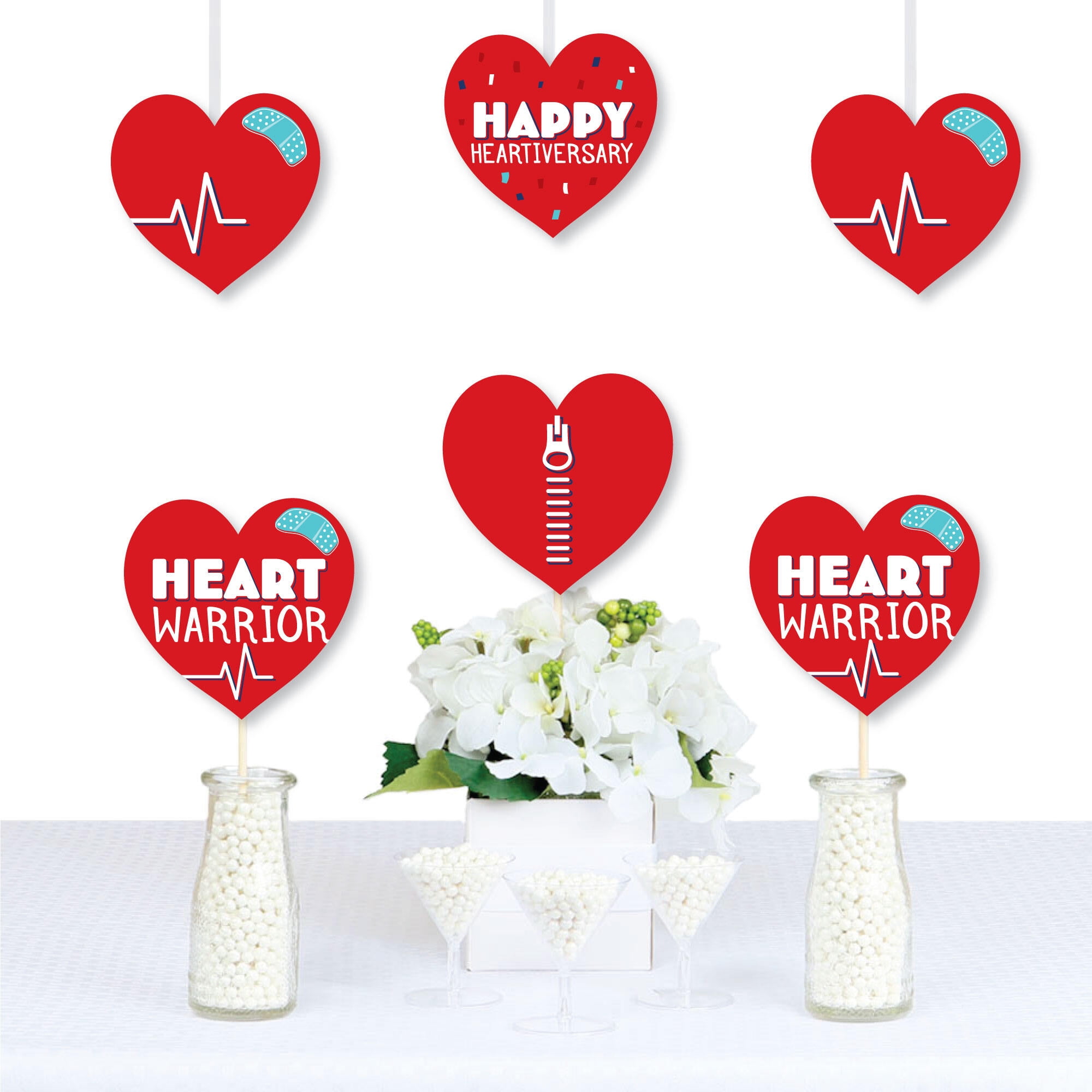 Big Dot of Happiness Happy Heartiversary - Hearts Decorations DIY CHD ...