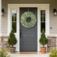 26" Artificial Boxwood Wreath for Front Door - Large Faux Aglaia ...