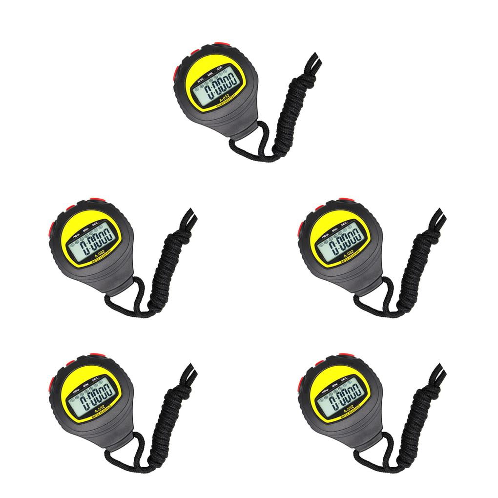 5pcs Large Display Electronic Stopwatch Professional Running Timer ...
