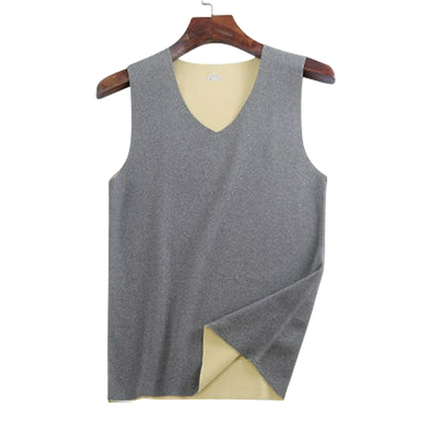 Beautyin Mens Double-sided Warm Thermal Tank Top Lightweight Underwear ...