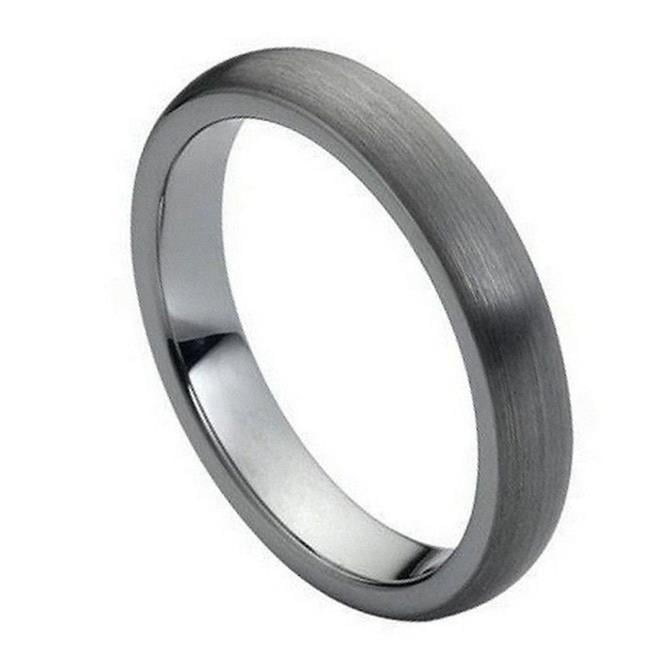 TK Rings 061TR-4mmx9.5 4 mm Brushed Domed Classic Style Tungsten Ring ...