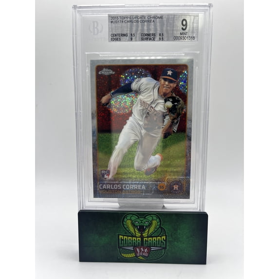 2015 Topps Update Chrome Carlos Correa #US174 Sparkle BGS 9 - Walmart.com