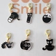 6Pcs Cartoon Kitten Knitting Markers Metal Locking Stitching Markers ...