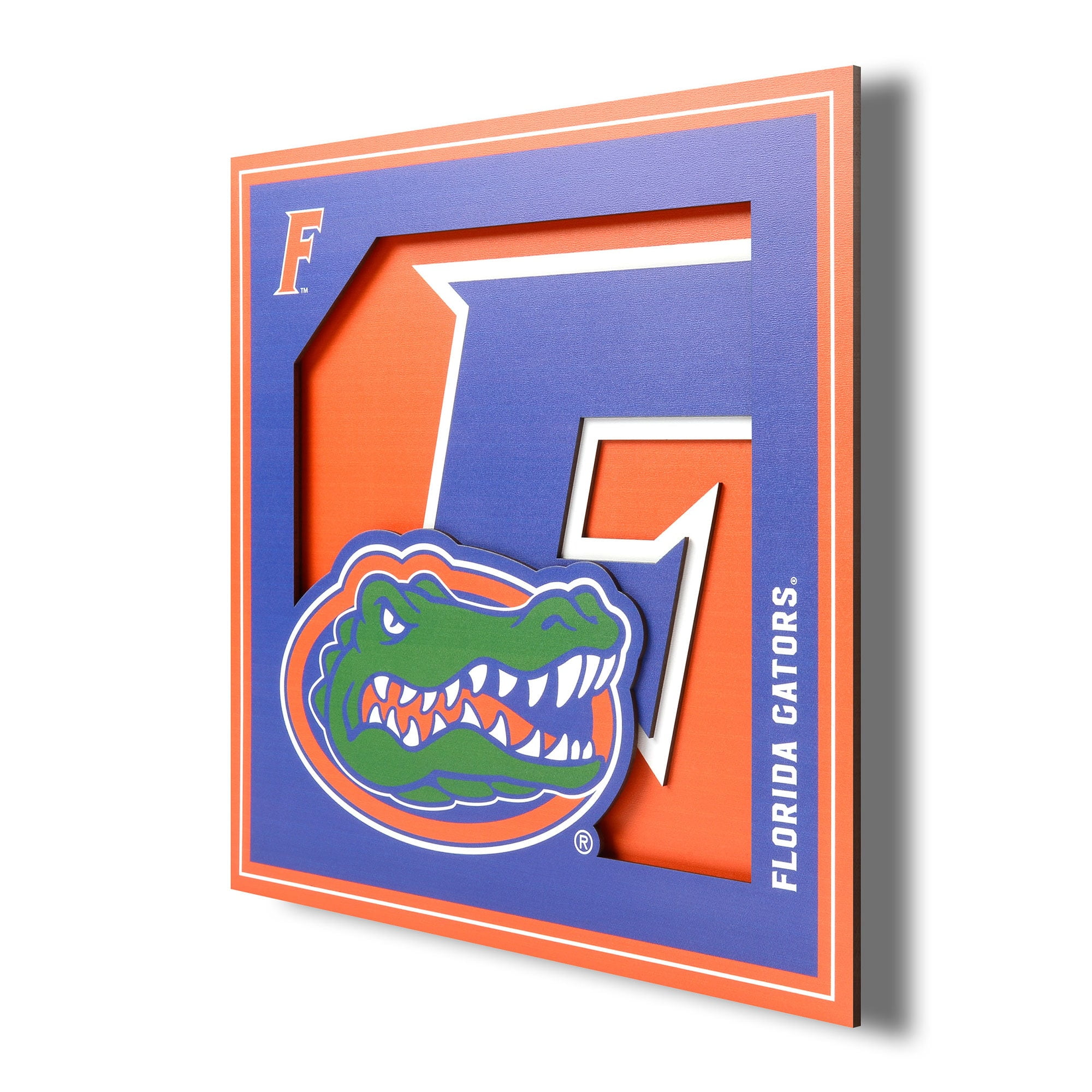 YTF NCAA Florida Gators 3D Logo Series Wall Art 12X12 - Walmart.com