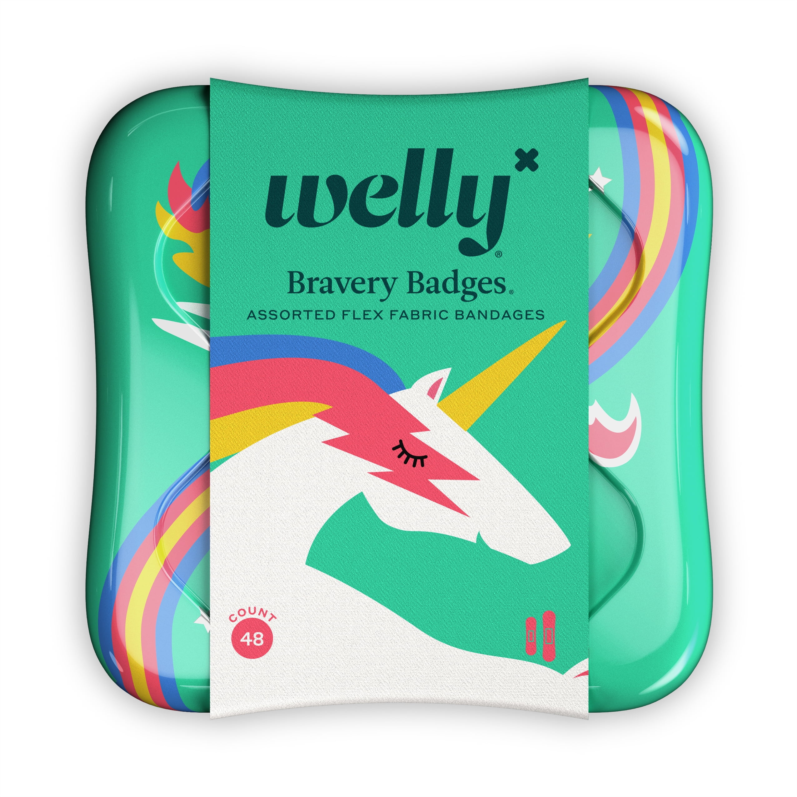 Welly Assorted Flex Fabric Bandages, Unicorn Bravery Badges for Kids ...