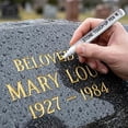 THLKIF Golden Tombstone Marker Pen for Restoring Faded Grave ...