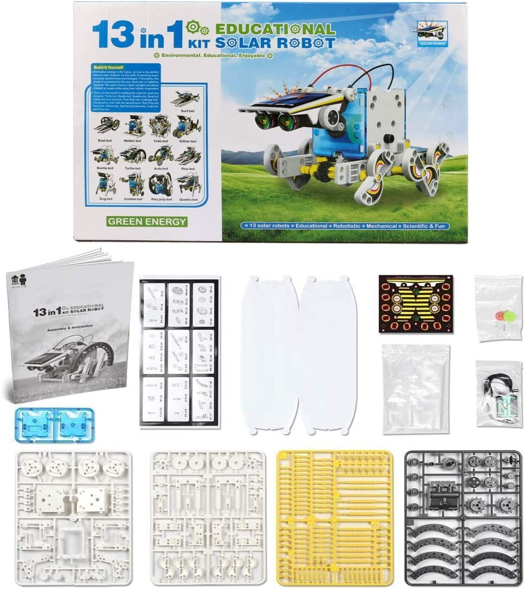 Buy Welltop 13 in 1 Solar Transfromer Robot Toys ,DIY Educational Steam ...