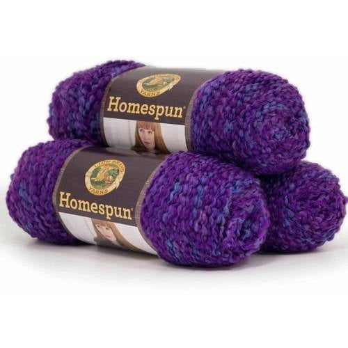 Lion Brand Yarn Homespun Purple Haze Painterly Bulky Acrylic, Polyester ...