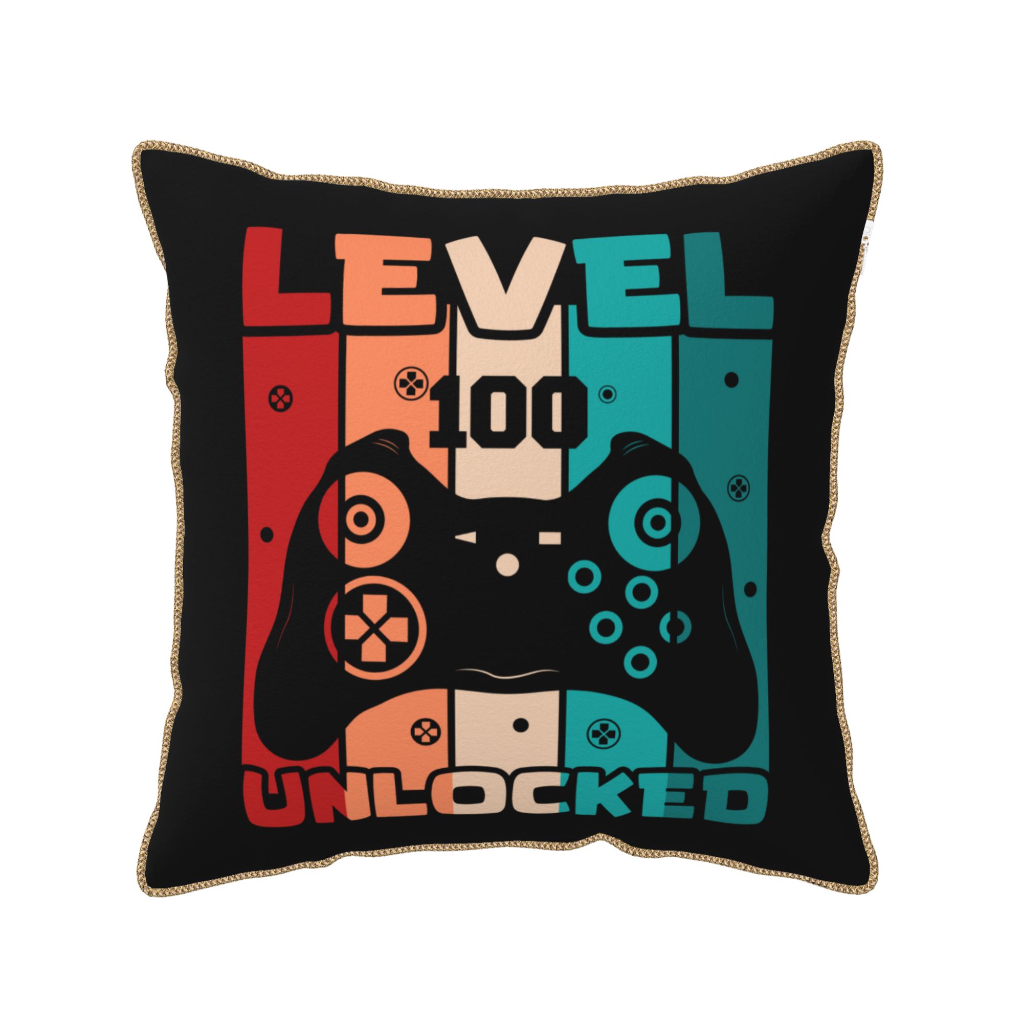 ZNDUO Game Controller Level Unlocked Throw Pillows, Throw Pillows for ...