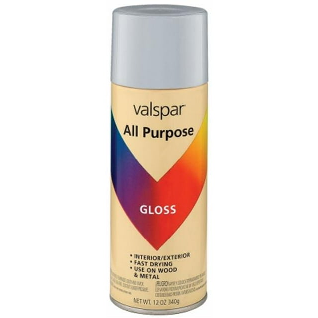 Valspar Brand 465-64012 SP 12 Oz Silver Gloss All Purpose Spray Paint ...