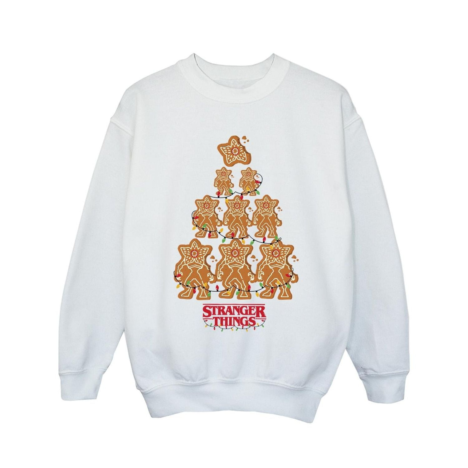 Click here for Netflix Girls Stranger Things Gingerbread Sweatshi... prices