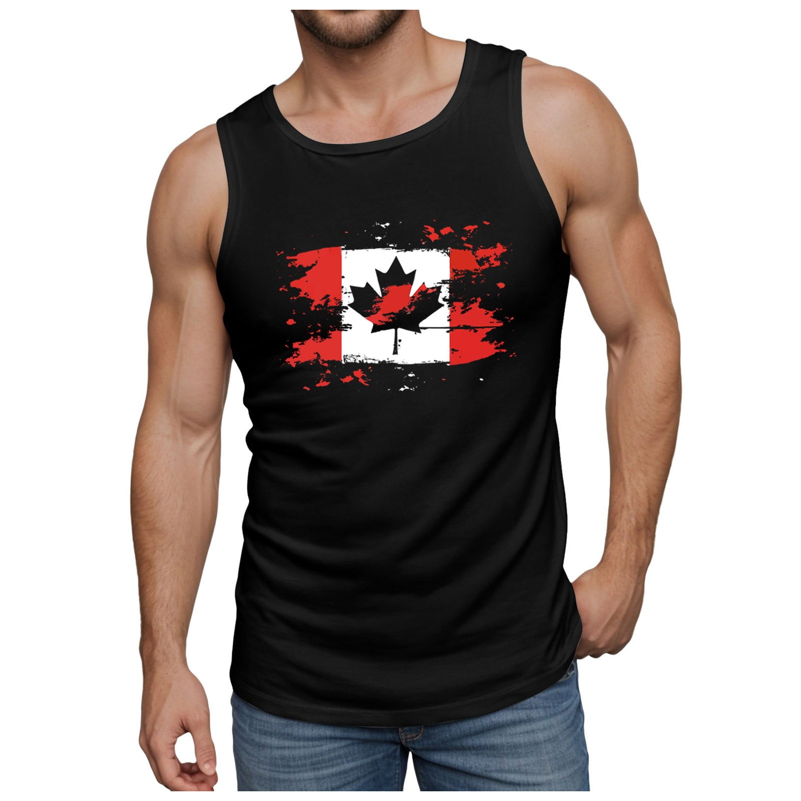Click here for Leey-World Mens Canadian Flag Tank Top Sleeveless... prices
