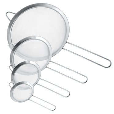 U.S. Kitchen Supply Stainless Steel 3 Quart Wide Rim Mesh Net Strainer ...