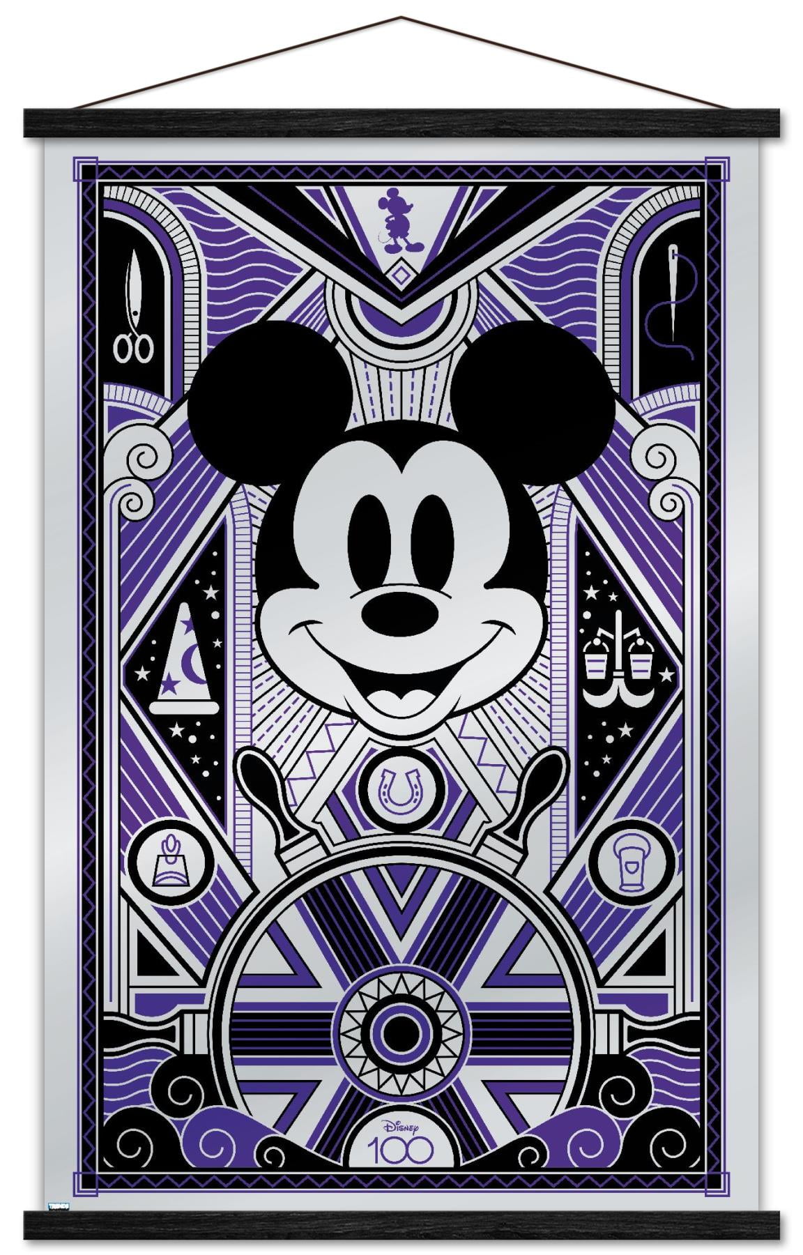 Disney 100th Anniversary - Deco-Luxe Mickey Mouse Wall Poster with ...