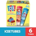 ICEE Cherry Blue Raspberry Tube, 18 oz, 6 Count (Frozen) - Walmart.com