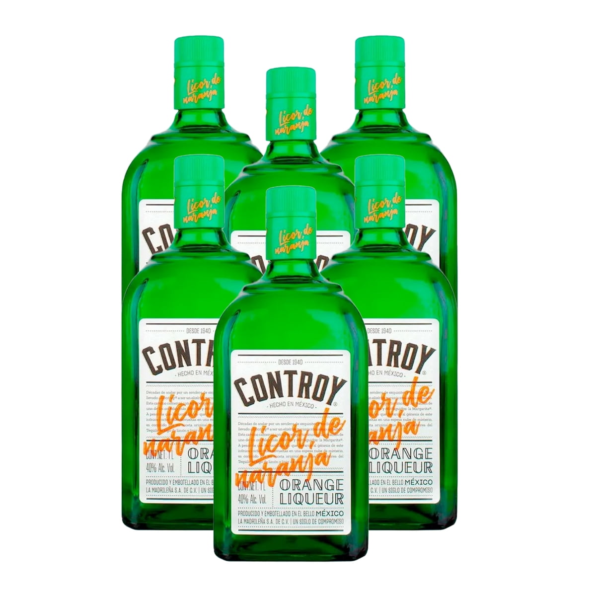 Pack De 6 Licor Controy 1Lt | Bodega Aurrera en línea