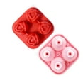 4 Cavity Silicone Large Tulips Flower Ice Cubes Tray Multipurpose ...