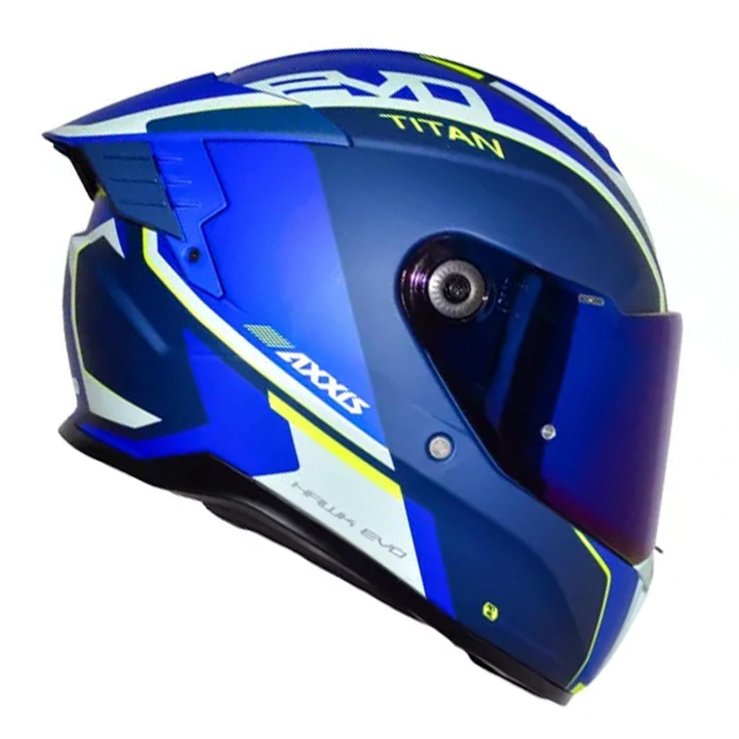 Casco Para Moto Axxis Hawk Titan Talla M Azul Mate | Walmart en línea