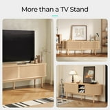 LINSY HOME Fluted TV Stand for TVs up to 65", Mid-Century Home ...