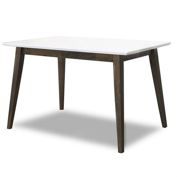 Pemberly Row Mid-Century Rectangular 63" Solid Wood Dining Table in ...