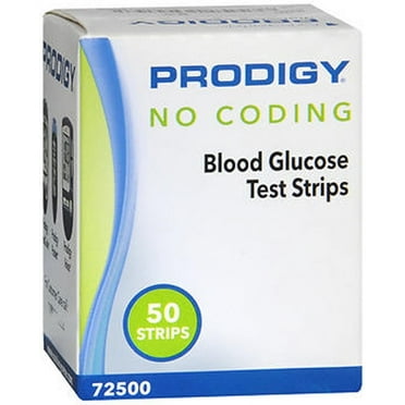 Prodigy Autocoded Blood Glucose Test Strips, 50 Count Box - Walmart.com