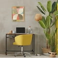 Stupell Industries Pinwheel Symmetric Shapes Gold Framed Floater Canvas ...