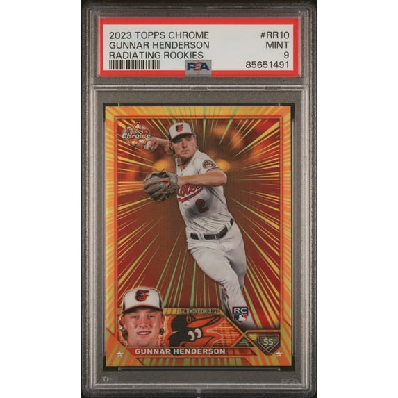 2023 Topps Chrome Radiating Rookies Gunnar Henderson #RR10 PSA 9 ...