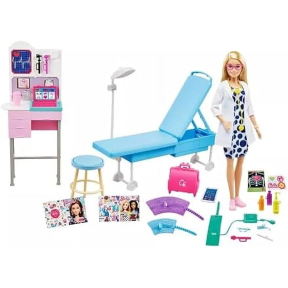 Free Shipping! Barbie Medical Playset with Doctor Doll, Cast-Making, X ...