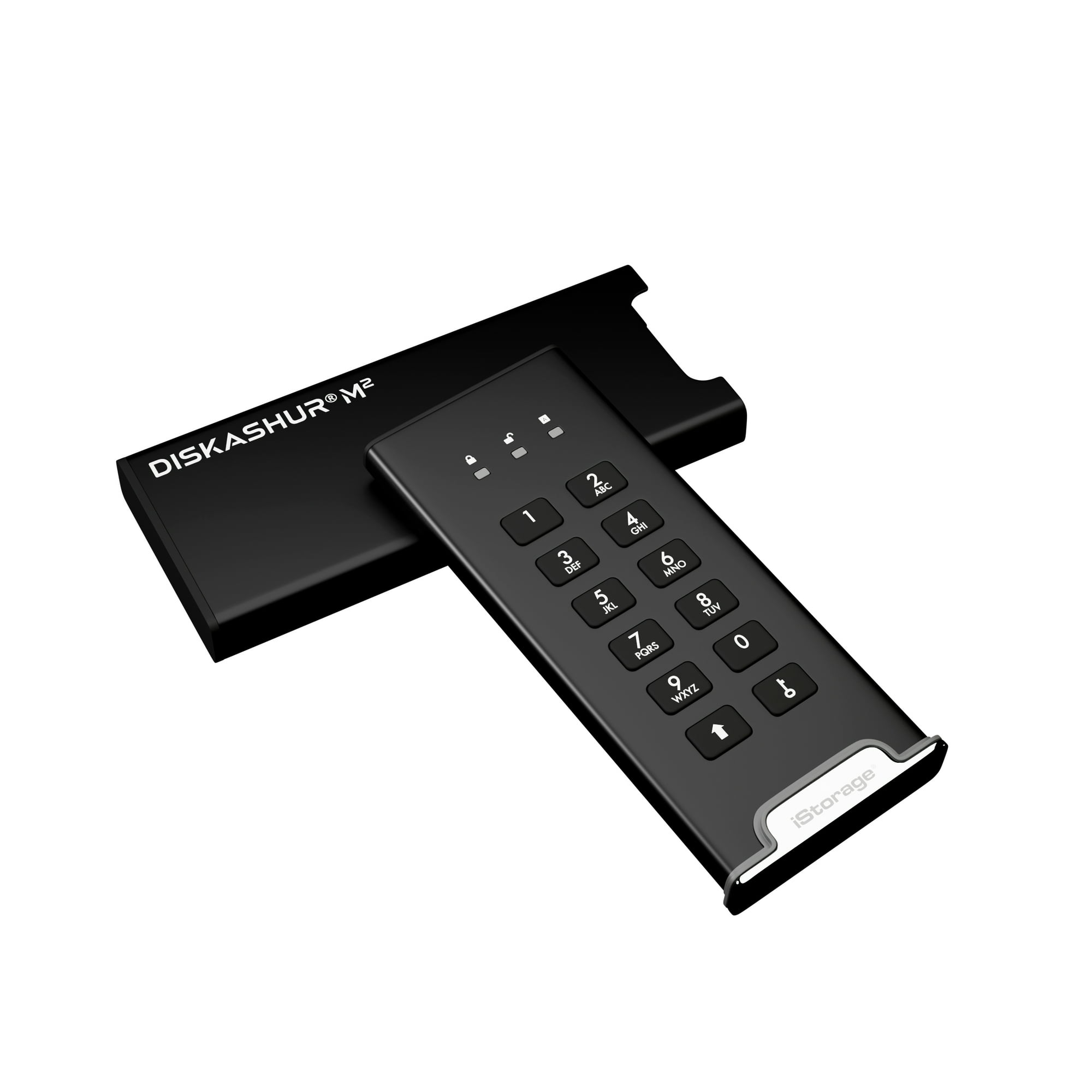iStorage diskAshur M2 1TB - PIN authenticated  hardware encrypted USB 3.2 portable SSD. Ultra-fast  FIPS compliant  Rugged & Portable.