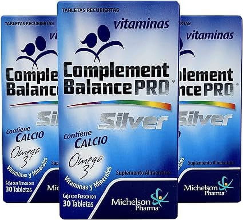 SILVER Complement Balance PRO con calcio, omega 3, vitaminas y ...