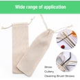 20 Pcs Portable Cotton and Linen Pouch Bag Straw Carrying Cases, Straw ...