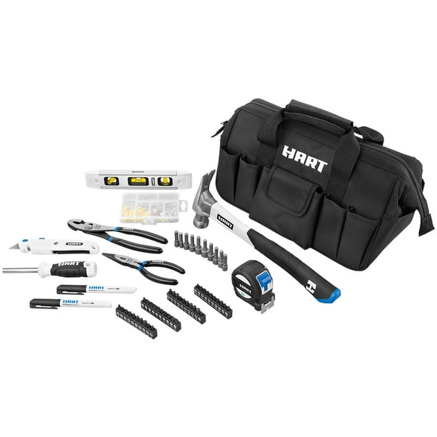 HART 90-Piece Household Tool Kit with Tool Bag - Walmart.com