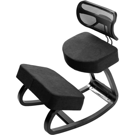 by VIVO Wooden Rocking Kneeling Chair with Back Support, Ergonomic ...
