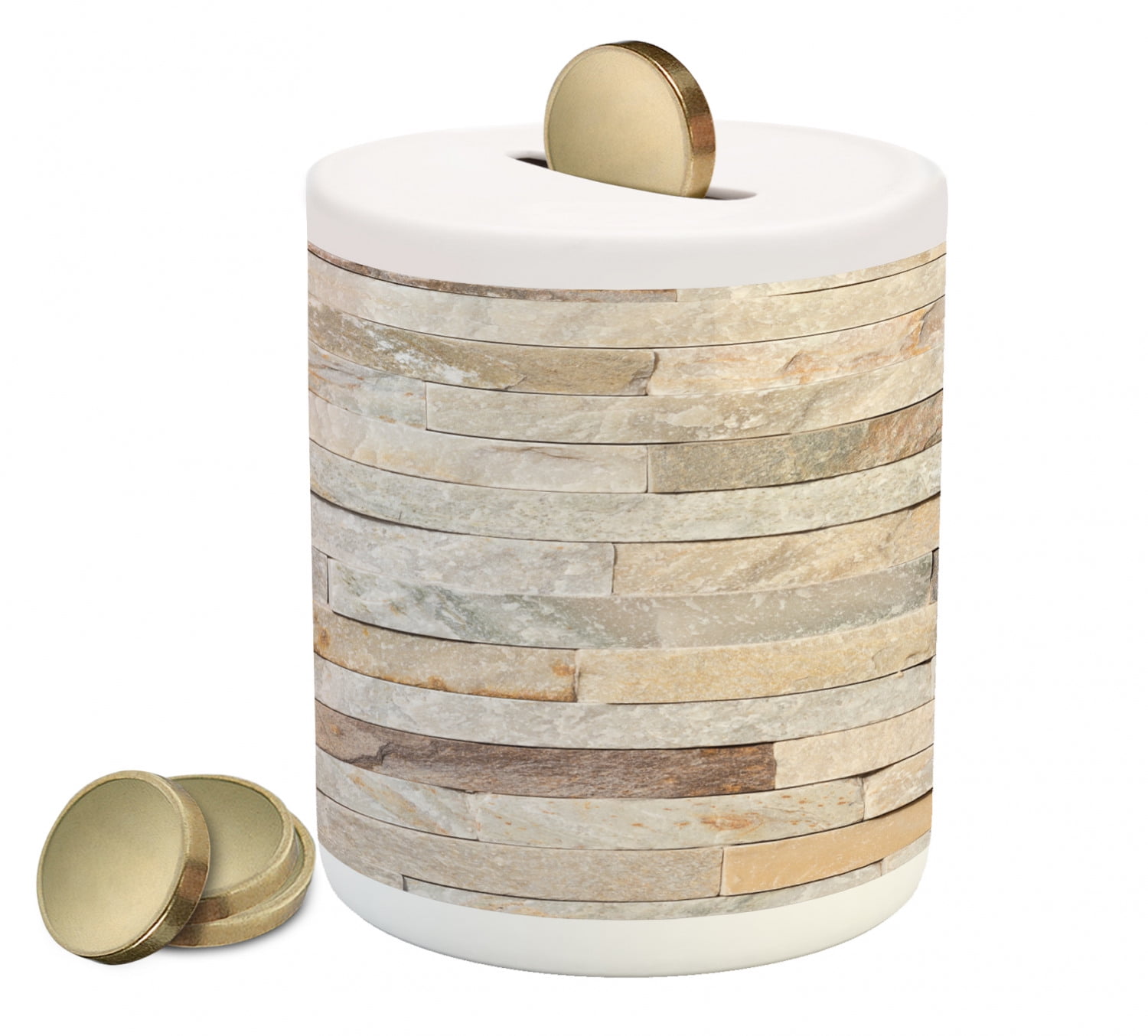 Ivory Piggy Bank, Urban Brick Wall Background Modern and City Life ...