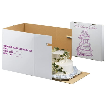DecoPac Wedding 15 x 15 x 16 Delivery System cake carrier, White ...