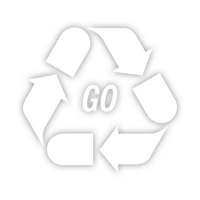 Go Recycle Sticker Decal Die Cut - Self Adhesive Vinyl - Weatherproof ...