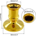24Pcs Gold Taper Candle Holders, Plastic Candlestick Holders Only for ...